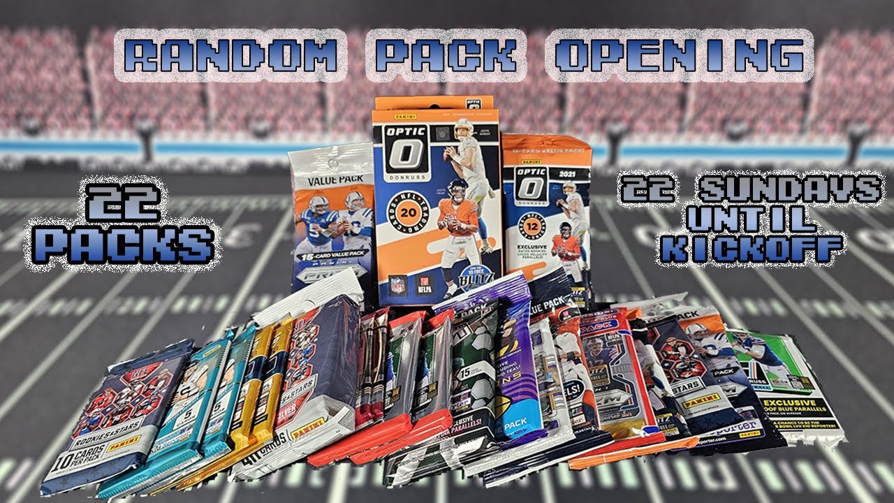 Random Football Card Pack Opening! 22 Packs for the 22 NFLess Sundays ...