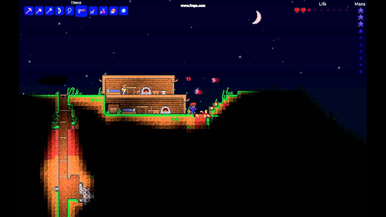 Terraria - Space Gun Gameplay - YouTube