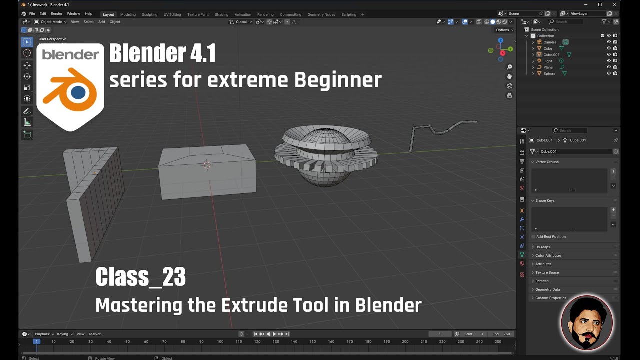 class: 23 | Mastering the Extrude Tool in Blender | Beginner's Guide ...