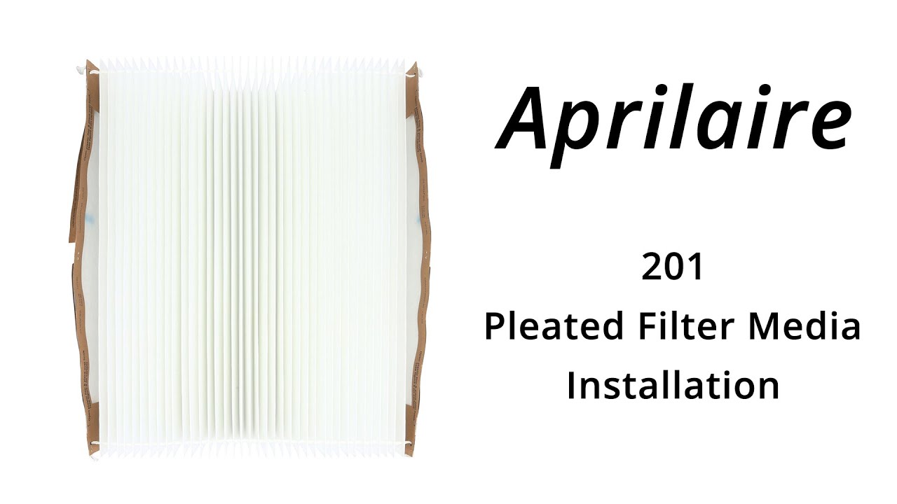 Aprilaire 201 Pleated Filter Media Installation - YouTube