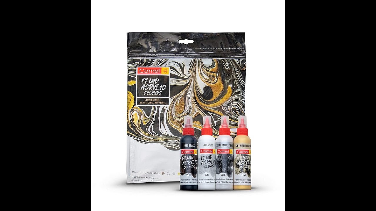 Camel Fluid Art Kit [Acrylic Pouring Kit] Fluid Art Tutorial IAcrylic ...