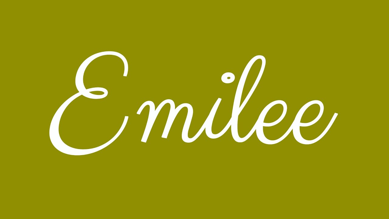 Learn how to Sign the Name Emilee Stylishly in Cursive Writing - YouTube