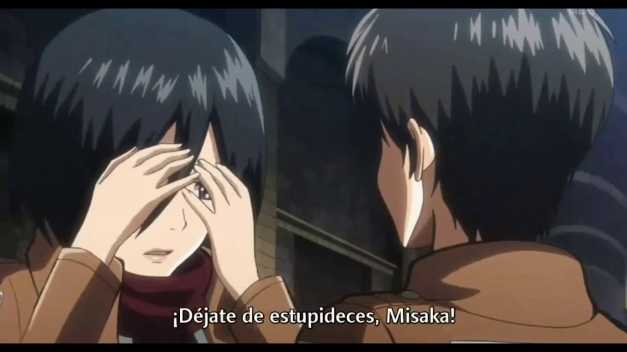 Eren Hits Mikasa Head meme - YouTube