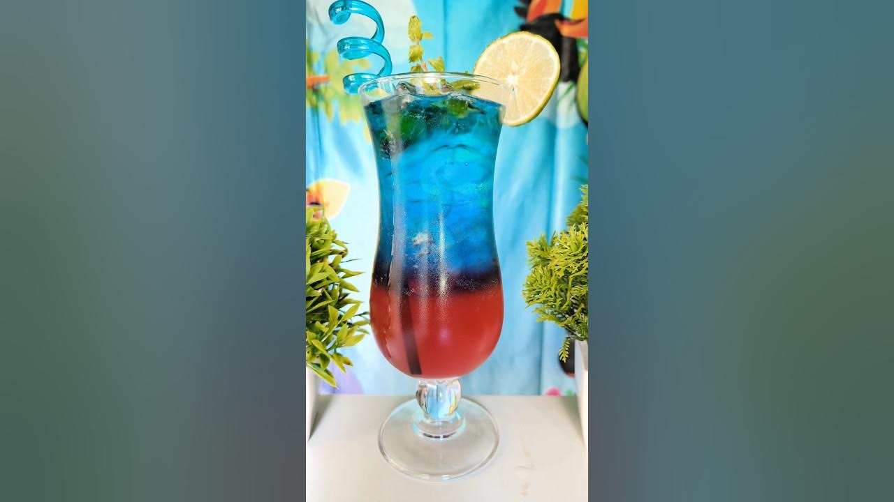 2 Layer Mocktail #shorts #drink - YouTube
