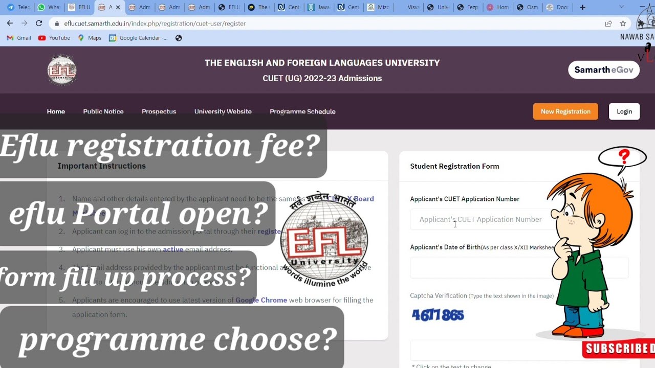 Eflu Portal Form Fill Up Process||Eflu portal||Eflu registration form # ...