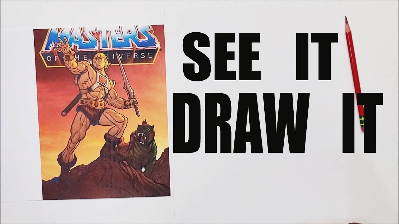 How To Draw What You See HE-MAN - YouTube