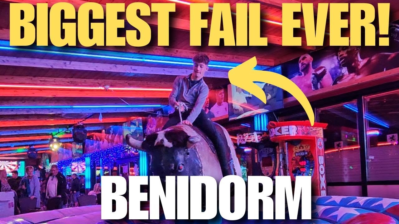 Benidorm - BIGGEST BULLRIDE FAIL EVER! - YouTube