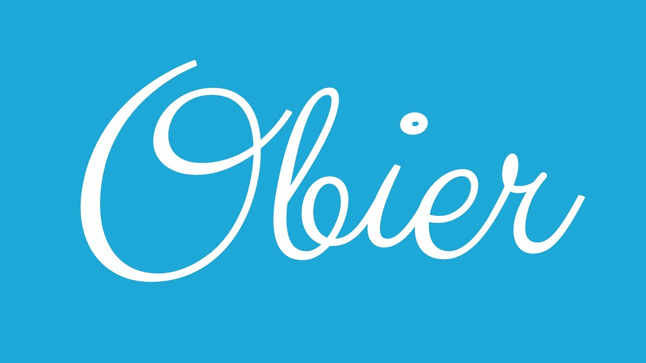 Learn how to Write the Name Obier Signature Style in Cursive Writing ...