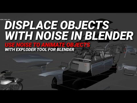 Noise displacement of instances in #blender Exploder Tool #blender3d #3d #animation #cad # ...