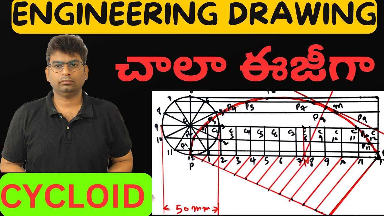 cycloid|engineering drawing btech 1st year basic imp question|#drawing #btech_drawing #cycloid ...