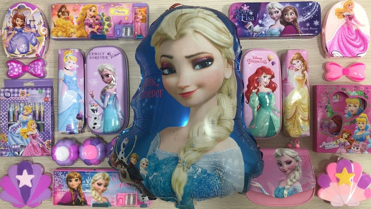 DISNEY PRINCESS Slime | Mixing Beads and Floam into Glossy Slime ...