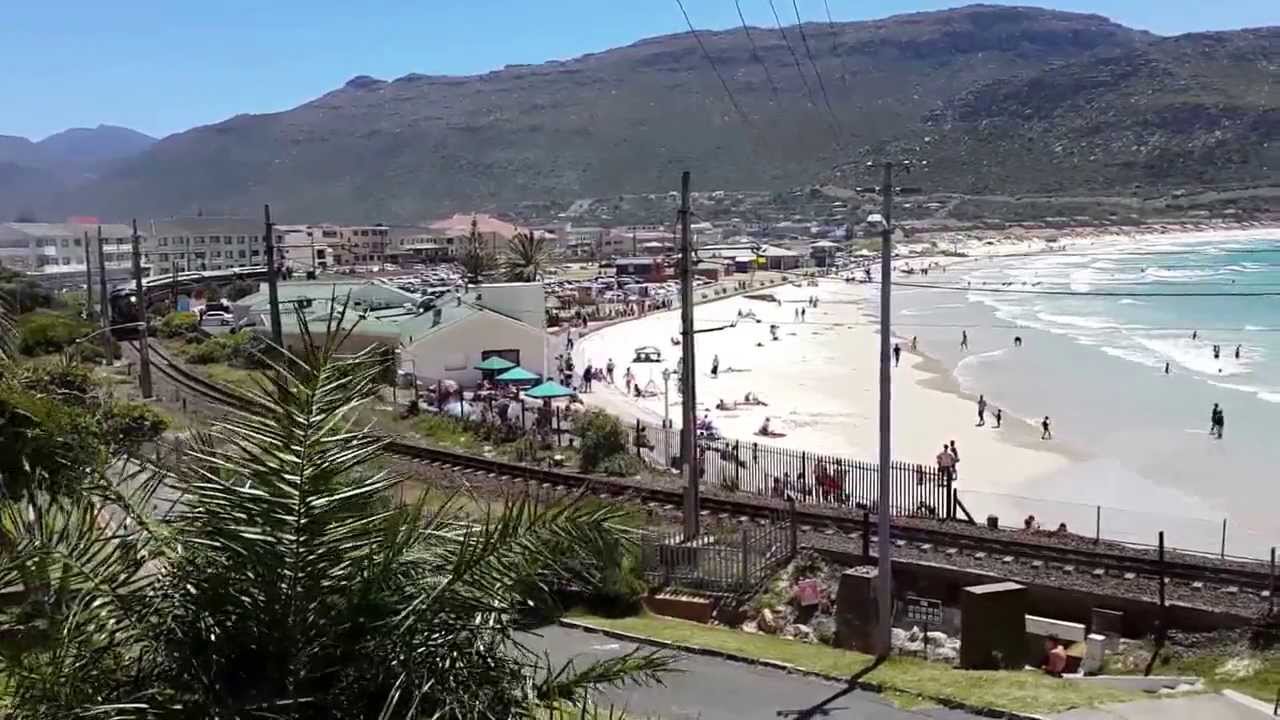 Fish Hoek Beach and the Steam Train - YouTube