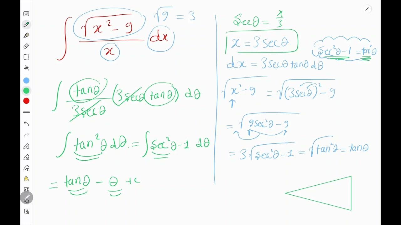 Integration by trigonometric substitution - YouTube