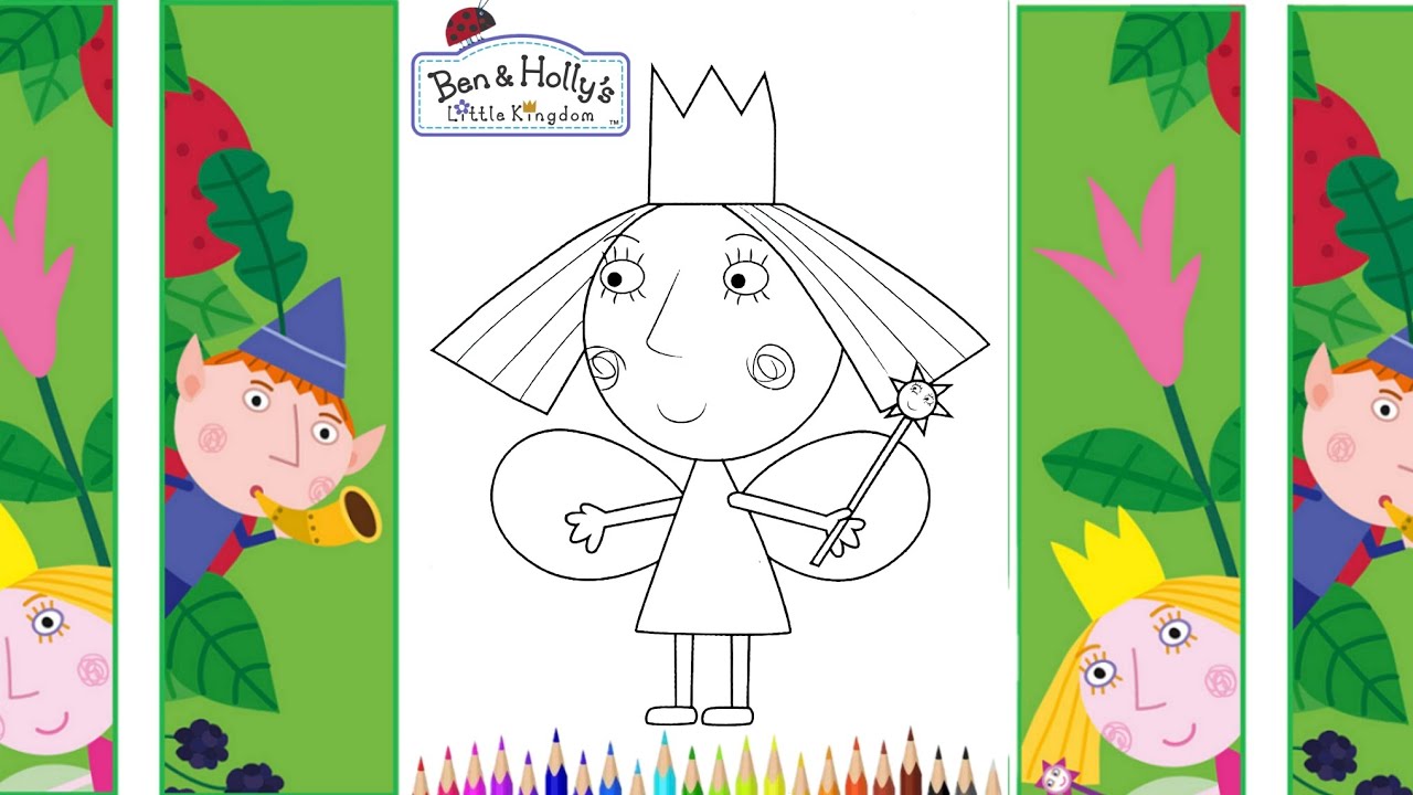 Princess Holly Coloring | Ben & Holly's Little Kingdom 👑 | How to color ...