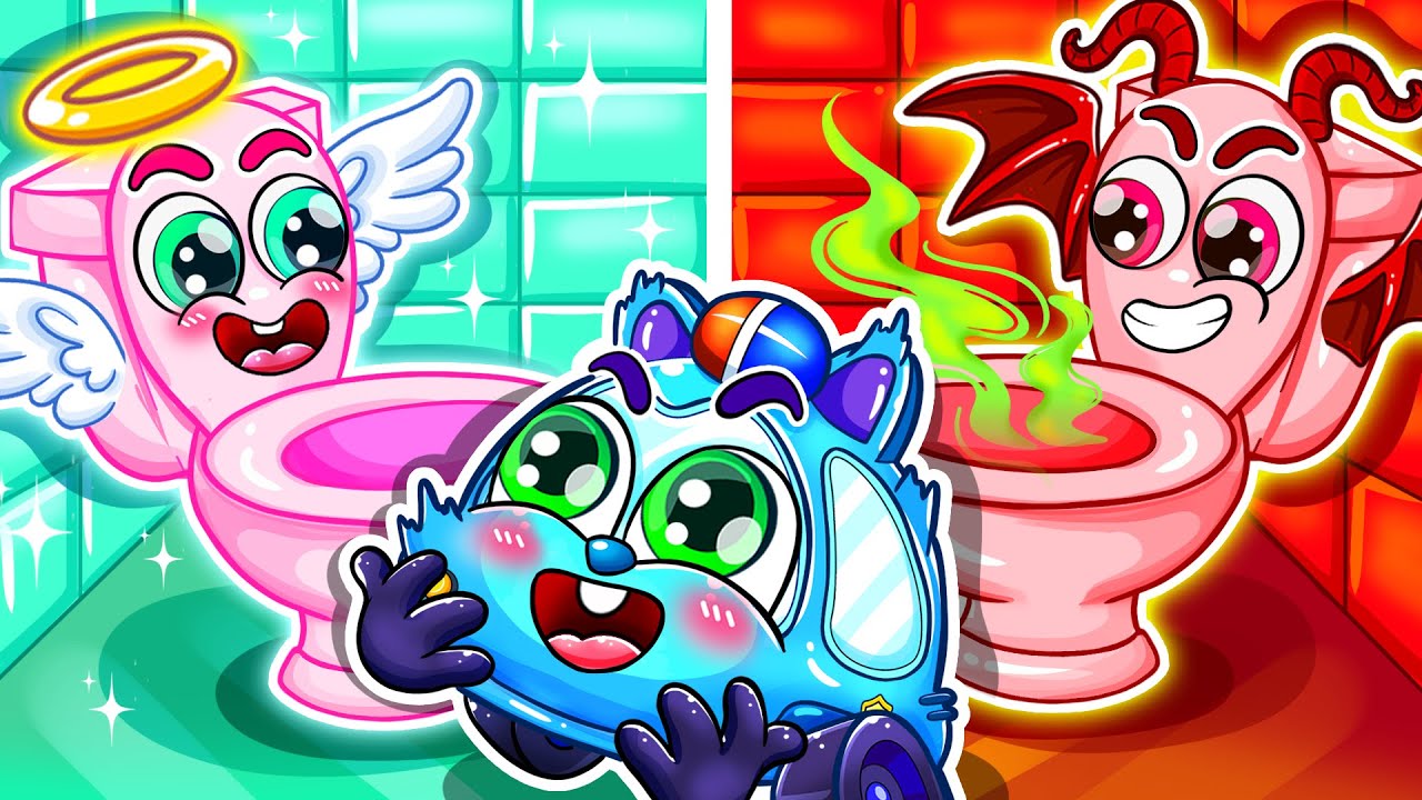 Angel Vs Devil Poo Poo Song | Potty Training Song | Bebefin - Nursery ...