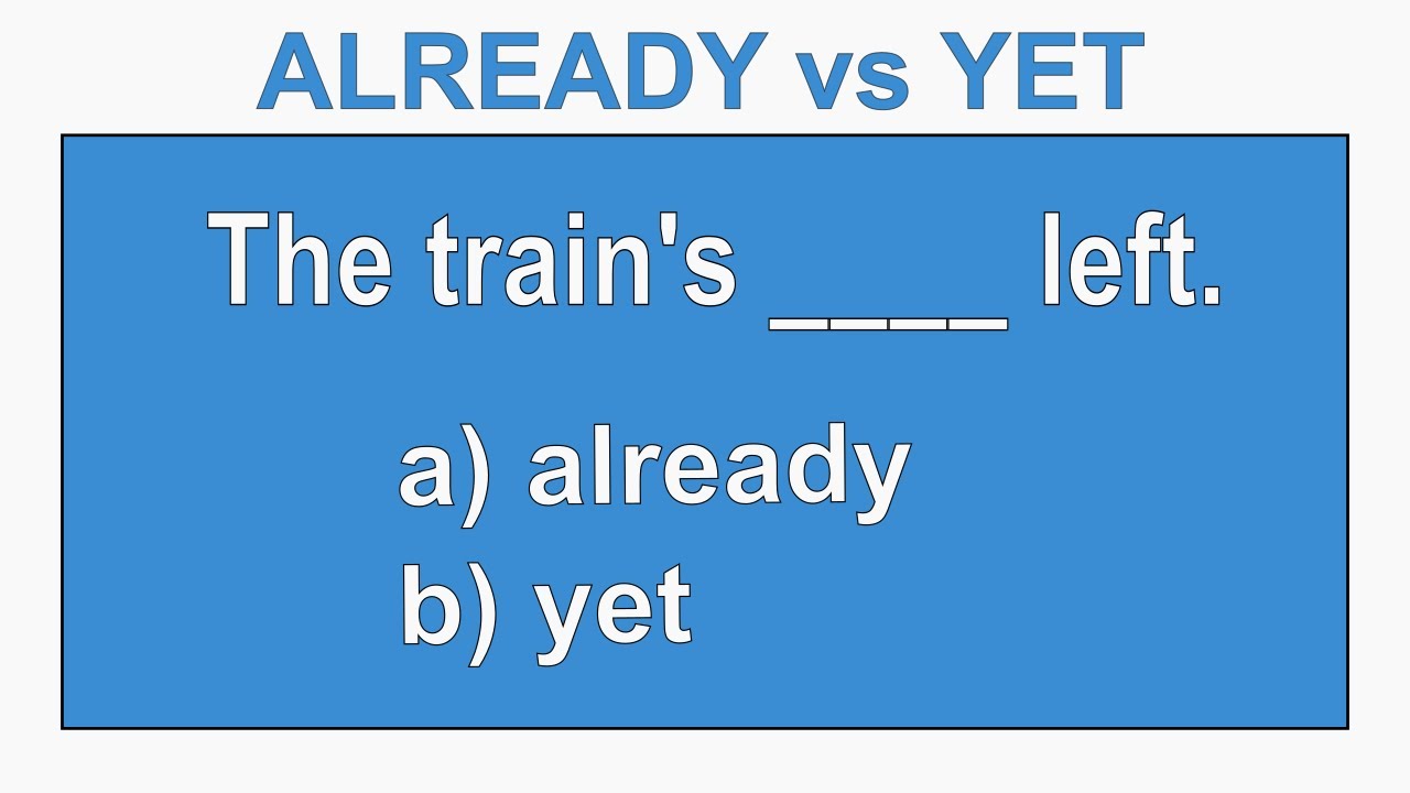 PRESENT Perfect Quiz: Already vs. Yet – Test Your Skills! - YouTube