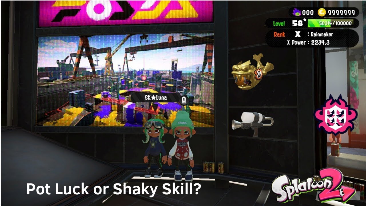 Splatoon 2: Pot Luck or Shaky Skill? (Rainmaker with Luna) - YouTube