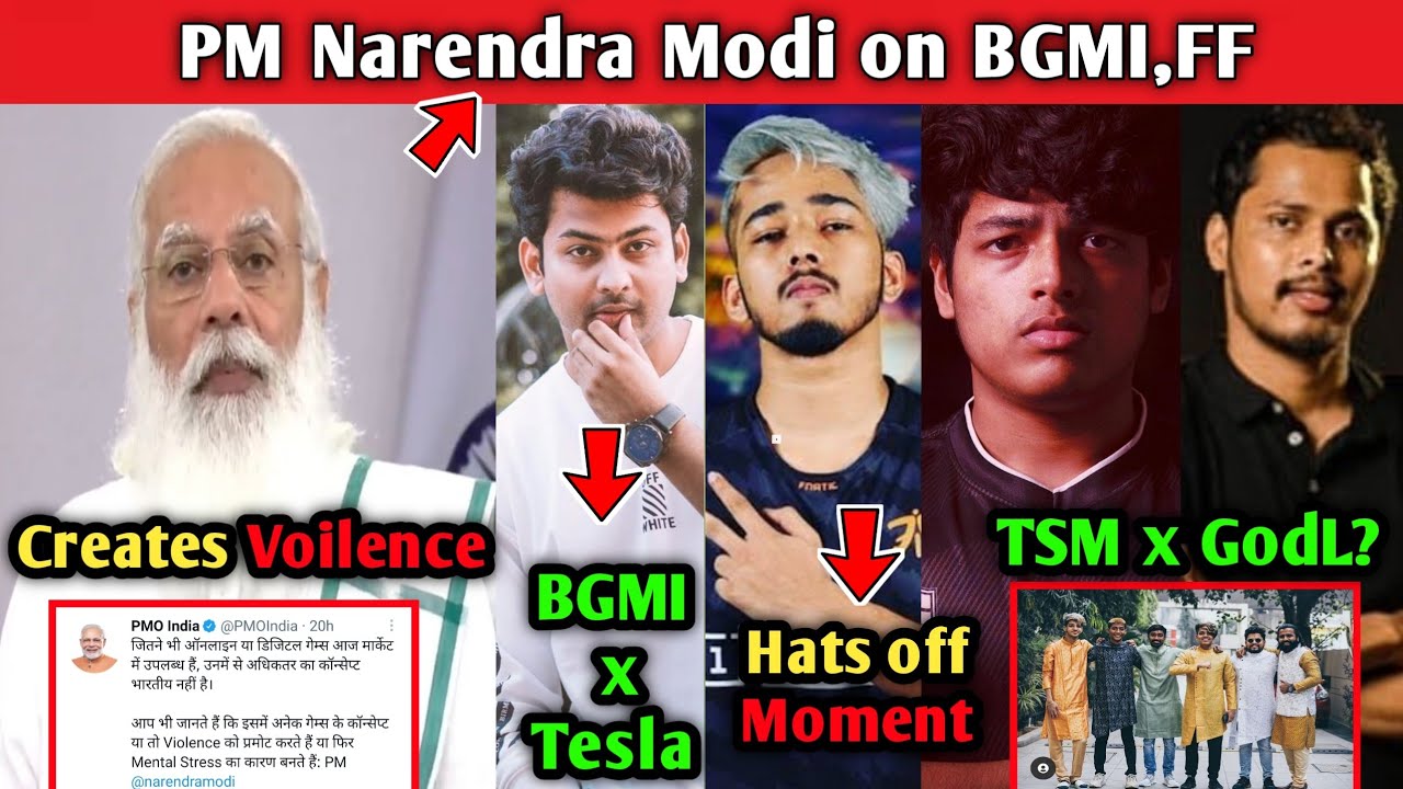 PM Narendra Modi Words on Games like BGMI, FF, etc | GodL x TSM? - TSM ...