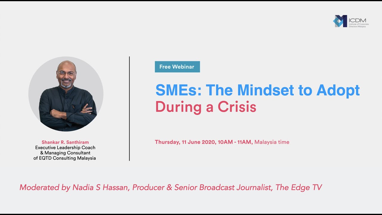 SMEs: The Mindset to Adopt During a Crisis - YouTube
