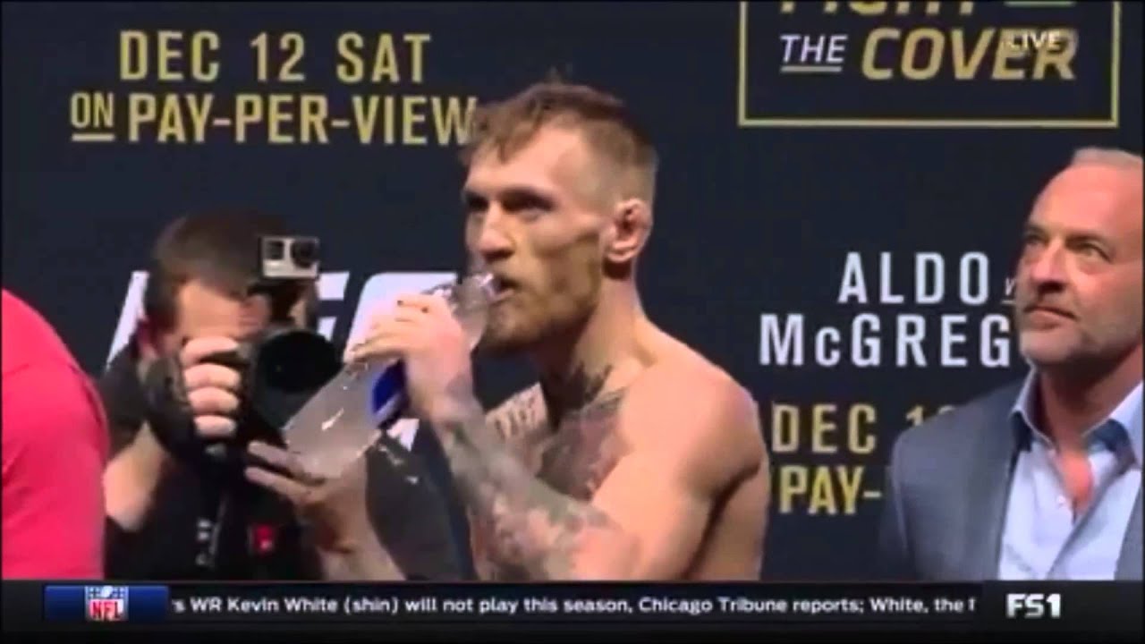 Conor Mcgregor vs Jose Aldo Weigh In Brawls - YouTube