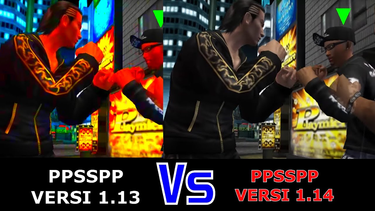 LIHAT PERBEDAANNYA COMPARISON PPSSPP 1.13 VS PPSSPP 1.14 NEW VERSION ...