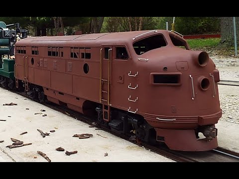 EMD F7 RIDING SCALE LOCOMOTIVE - YouTube