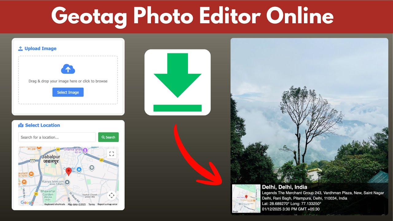 Geotag Photo Editor Online - Geotagging Image Editor #geotagphoto - YouTube