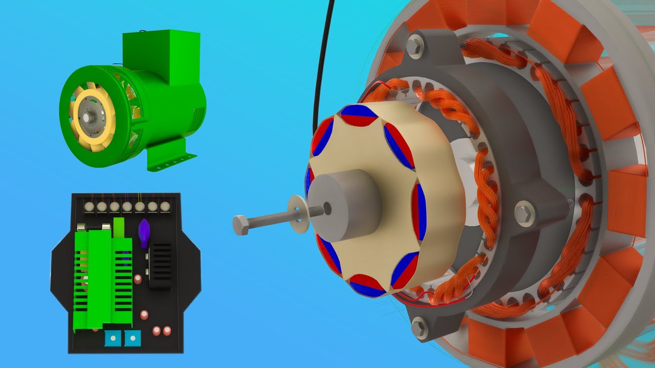 How an Alternator’s Exciter, PMG & AVR Work | Animated Explanation ...