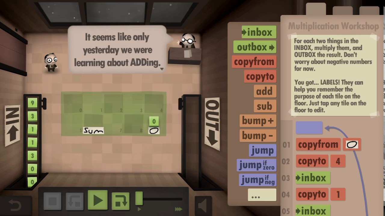 Human Resource Machine | Year 20: Multiplication Workshop - YouTube