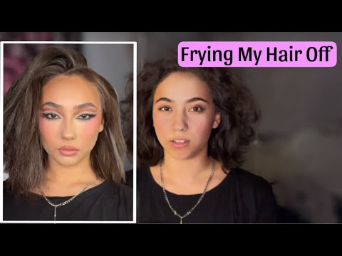 Straightening my hair after 6 months CLEAN - YouTube