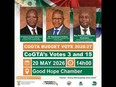 Budget Vote 3 & 15, Department of Cooperative Governance and Traditional Affairs