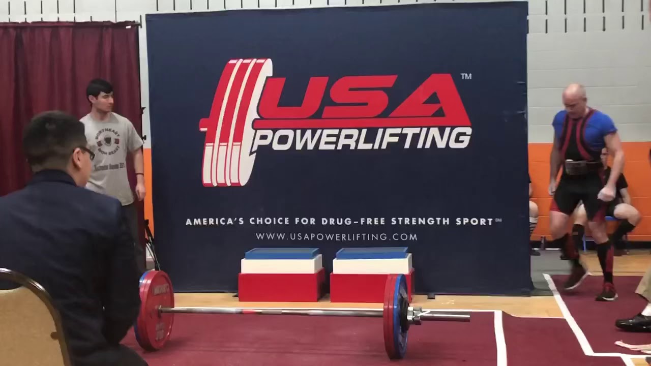 Powerlifting USAPl 74kg master 1 deadlift final attempt Northeast iron ...