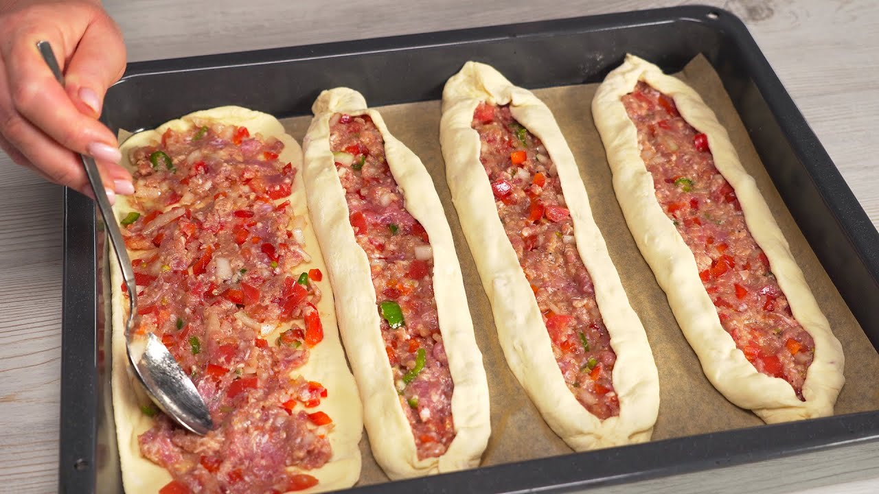 Homemade Kiymali Pide - TURKISH PIZZA / Turkish Street Food. Recipe by ...