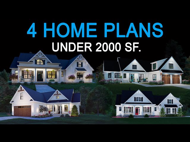 Single Floor House Plans Under 2000 Walkthrough Tour! 3 Bed Modern