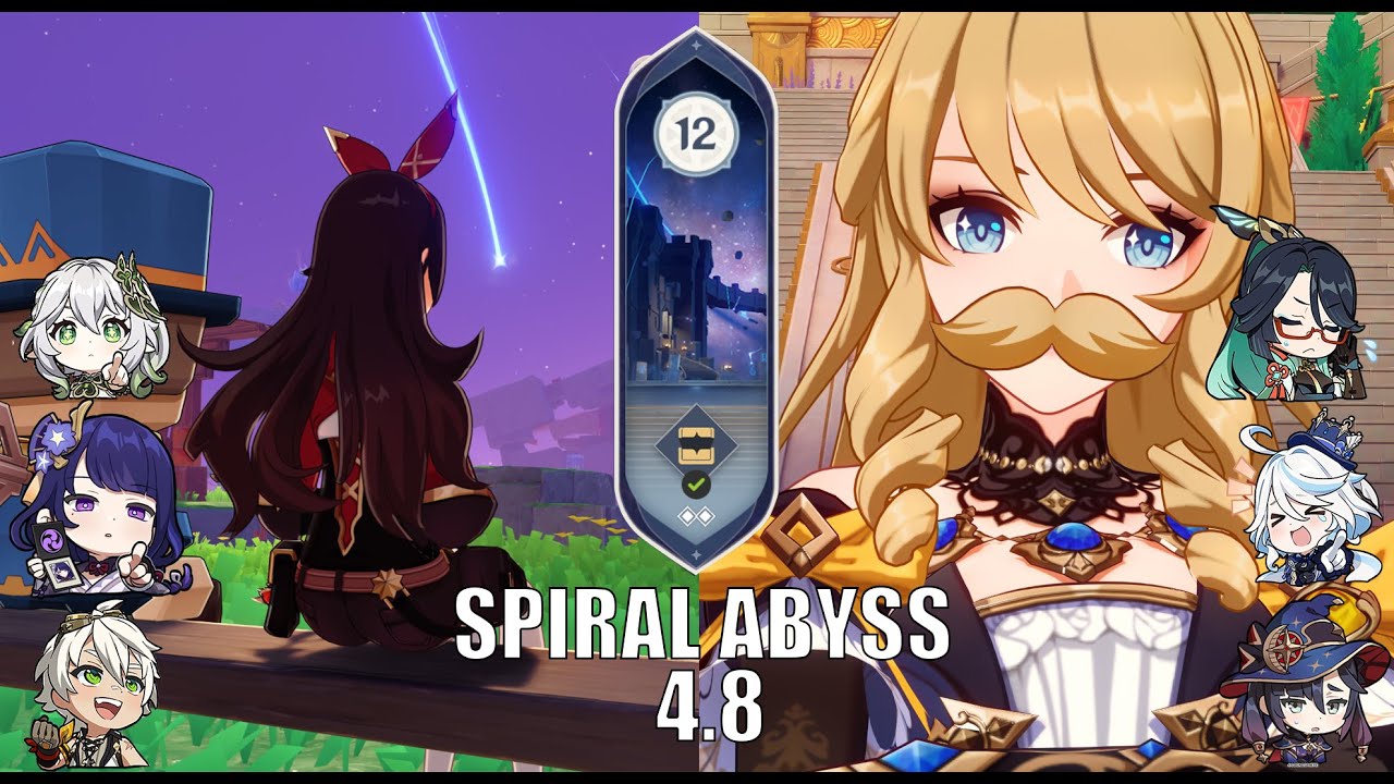 4.8 Spiral Abyss│Amber : here we go again & Navia Hypercarry│Genshin ...