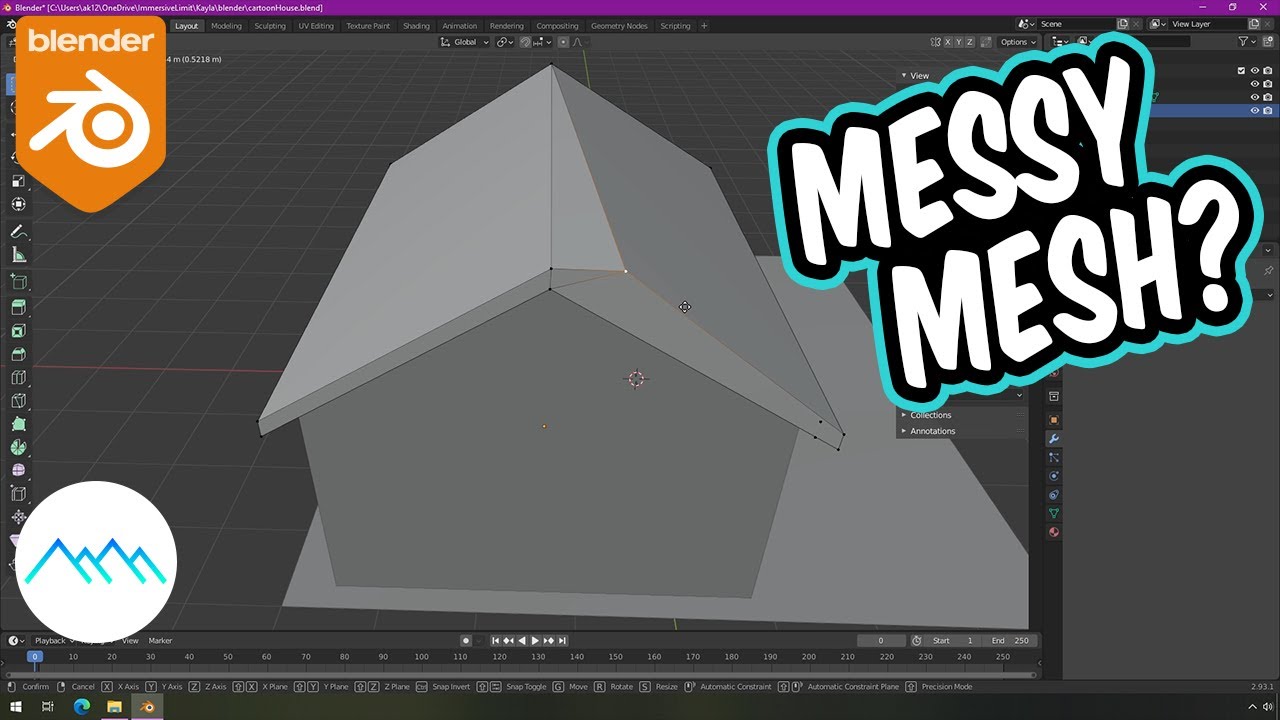 Cleaning Up A Messy Mesh in Blender - YouTube