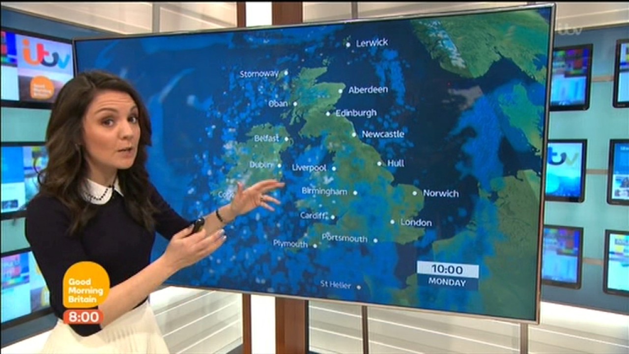 Laura Tobin GMB Weather 2017 02 27 - YouTube