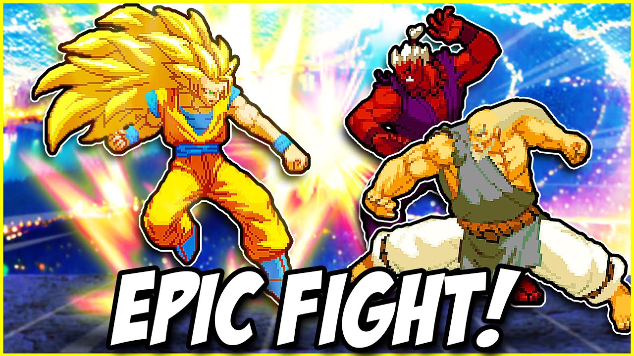 Goku vs Shin Akuma & Gouken🔴EXTREMELY EPIC FIGHT! (street fighter ...