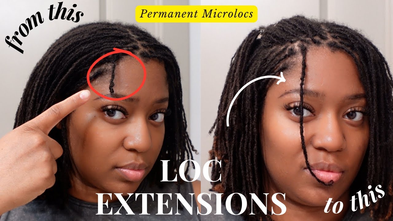 Loc Extensions on MATURE Microlocs| Extending my locs with Human Hair ...