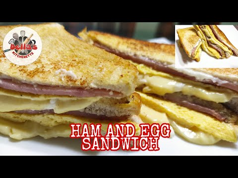 Ham and egg sandwich | snack ideas | bella's KITCHENETTE
