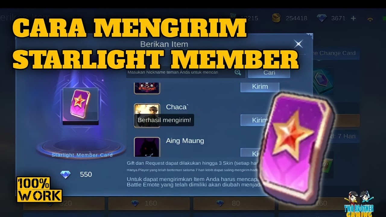 CARA MENGIRIM/GIFT STARLIGHT MEMBER GAMPANG BGT - YouTube
