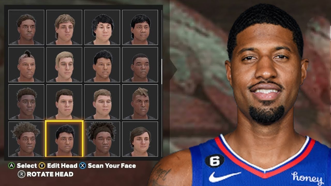 PAUL GEORGE FACE CREATION TUTORIAL IN NBA 2K24 - YouTube