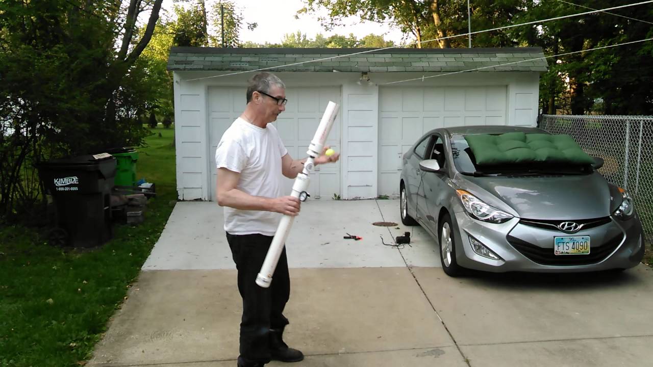 First test lanuch of pneumatic antenna launcher - YouTube