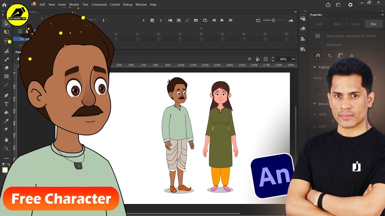 Free Cartoon Characters Download | 2D Character For Animation| Jeeva Edu | @LearnAnimationHindi ...