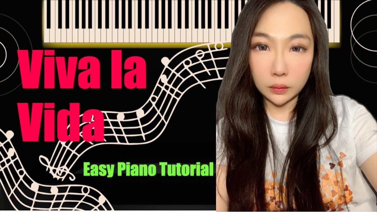 Viva la Vida PIANO Easy Slow Tutorial - YouTube