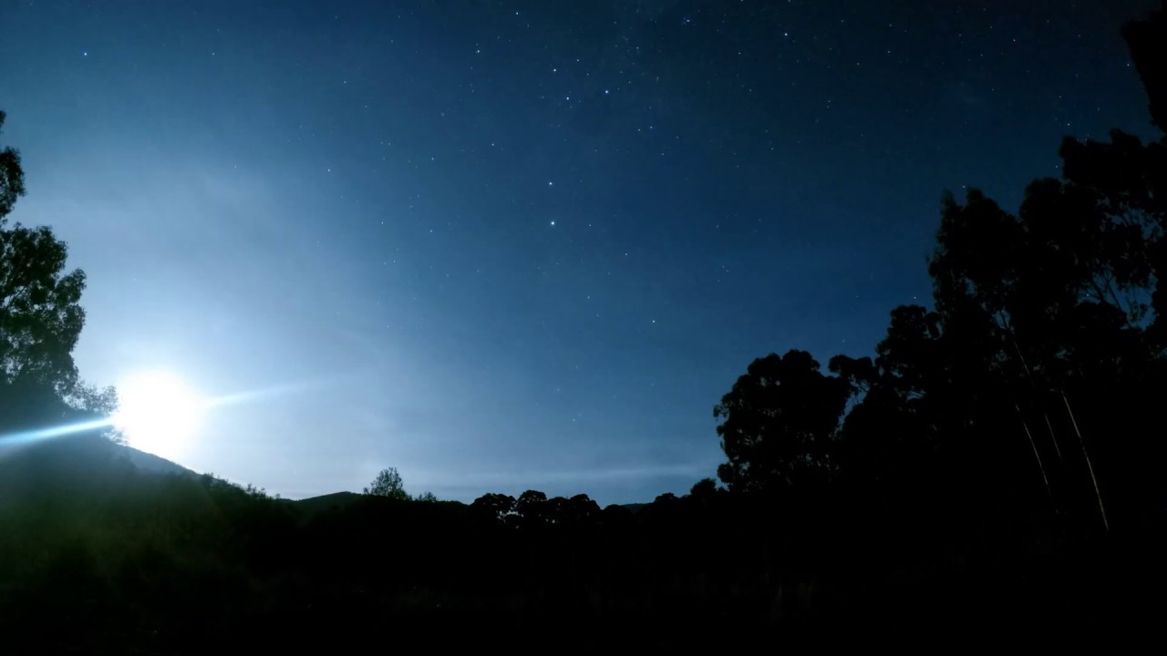 Moonrise to Sunrise timelapse - YouTube