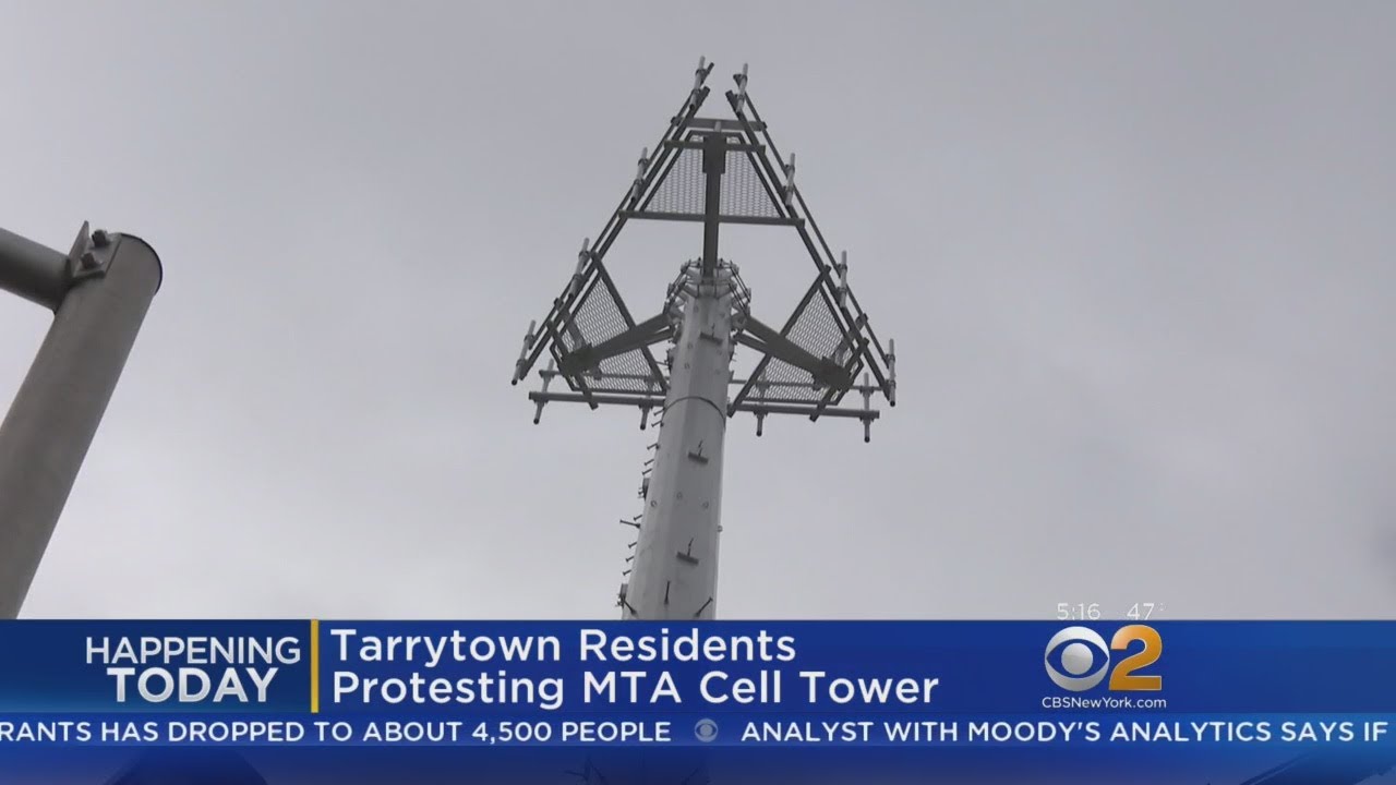 Tarrytown Protests MTA Cell Tower - YouTube