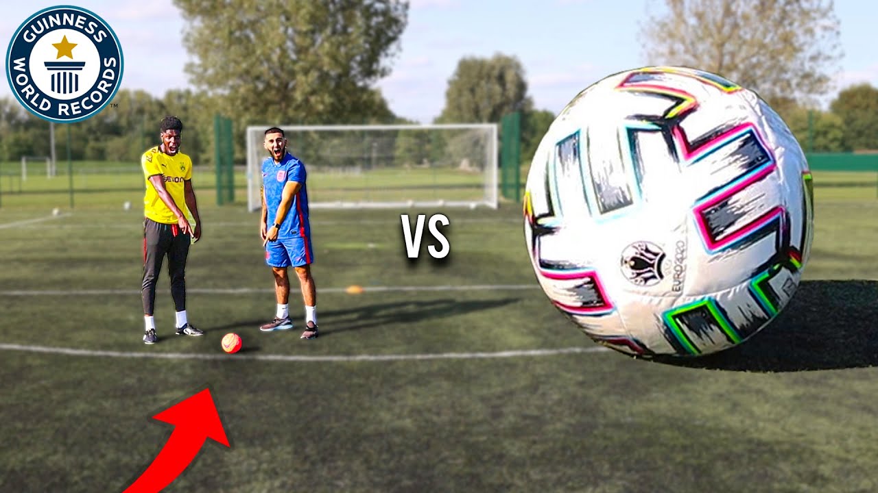 World's SMALLEST Football vs World's BIGGEST Football.. Play Like ...