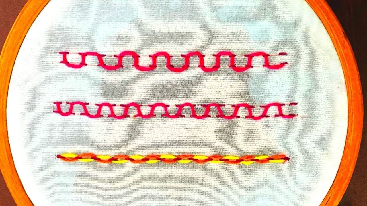 Interlaced Running Stitch Tutorial|| Hand Embroidery For beginners||Hand Embroidery basics ...