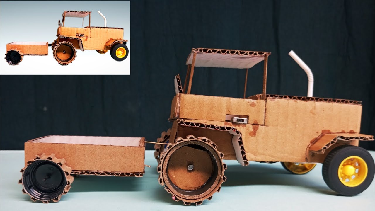 how to make a dump cart for a farm tractor - cardboard dump truck ...